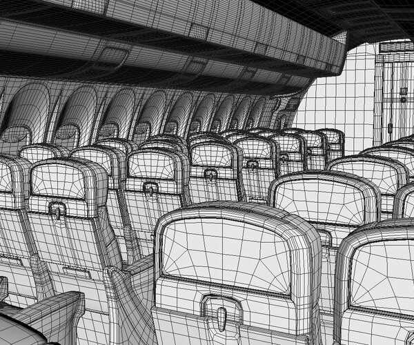 ArtStation - Airplane interior | Resources