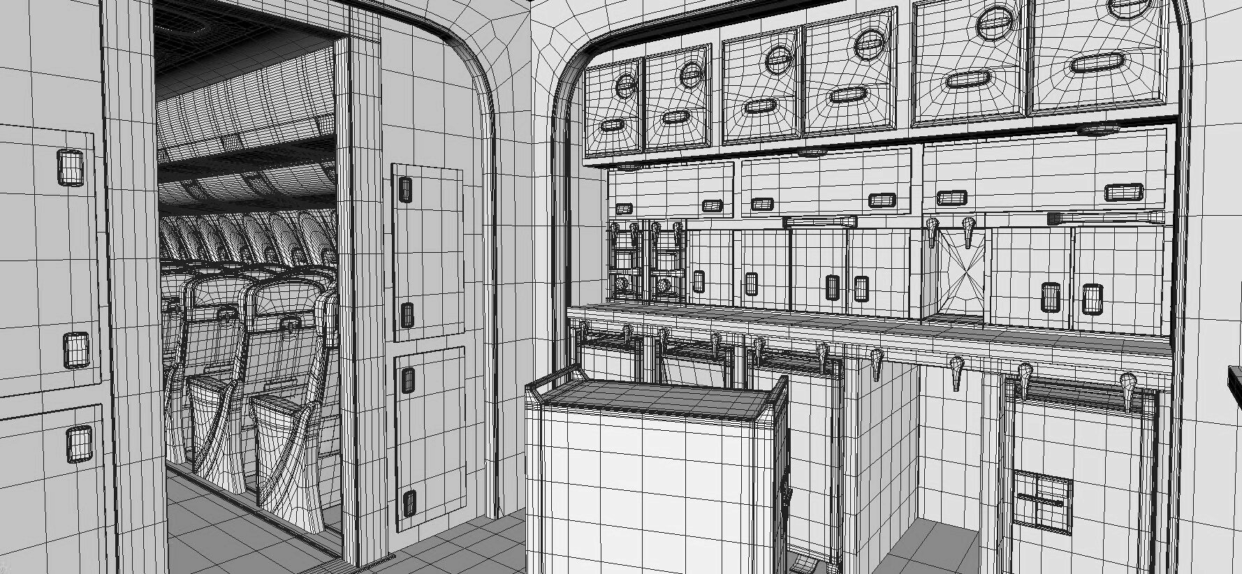ArtStation - Airplane interior | Resources