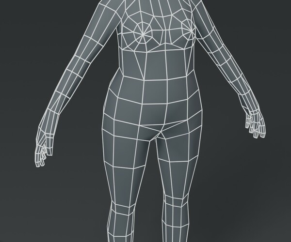 ArtStation - Human Body Base Mesh 10 3D Models Pack 1000 Polygons ...
