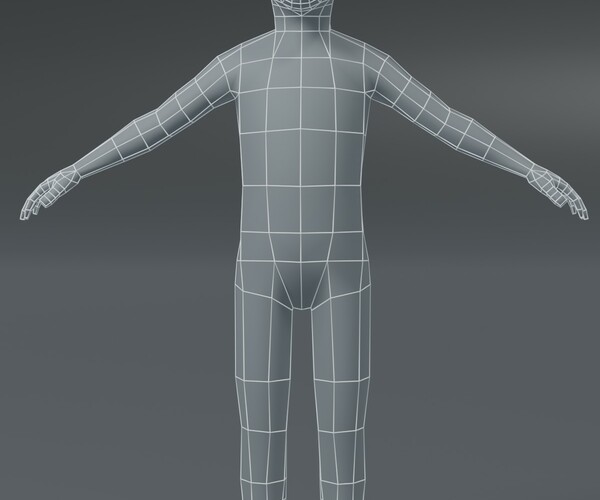 ArtStation - Human Body Base Mesh 10 3D Models Pack 1000 Polygons ...