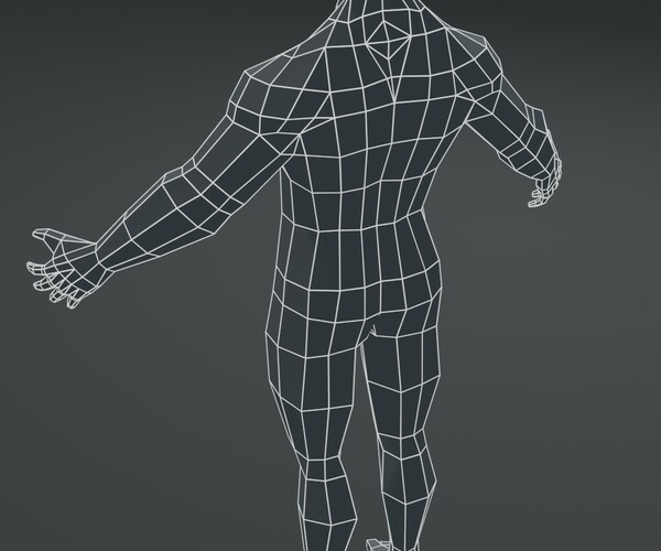 ArtStation - Human Body Base Mesh 10 3D Models Pack 1000 Polygons ...