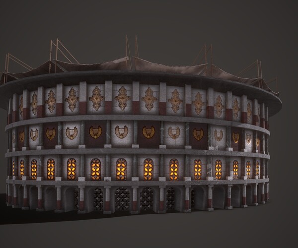 ArtStation - Colosseum Low Poly 02 | Game Assets