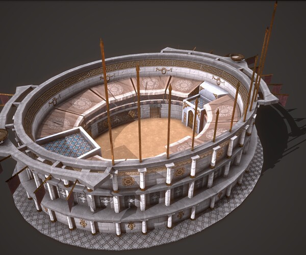 ArtStation - Colosseum Low poly 02 | Game Assets