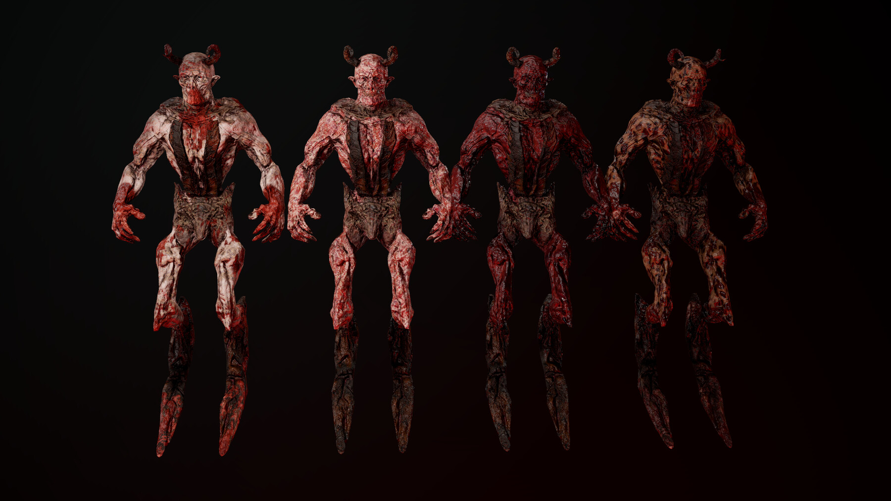ArtStation - Monster Mutant 2 low poly game model | Game Assets