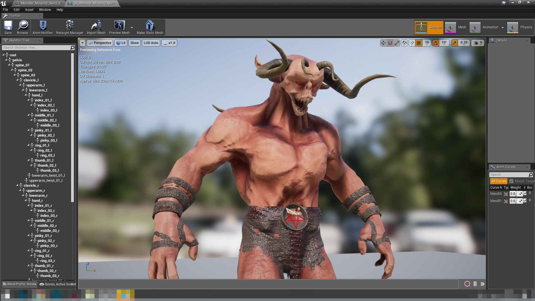 ArtStation - Monster Mutant 3 low poly game model | Game Assets