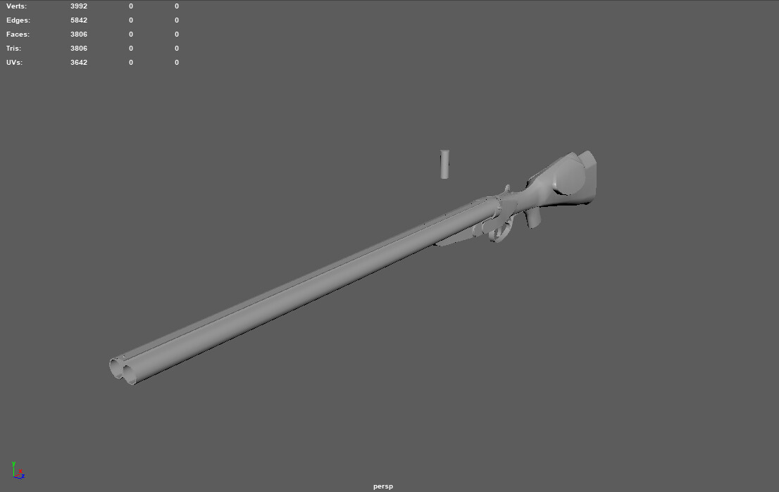 ArtStation - Double-barrel shotgun IZH-54 Low poly game model | Game Assets