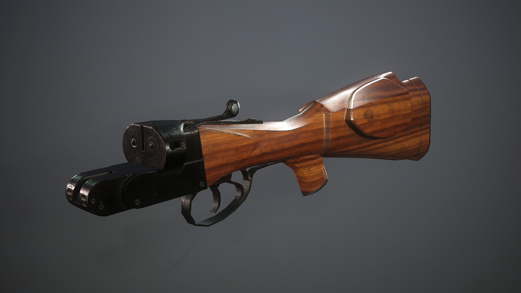 ArtStation - Double-barrel shotgun IZH-54 Low poly game model | Game Assets