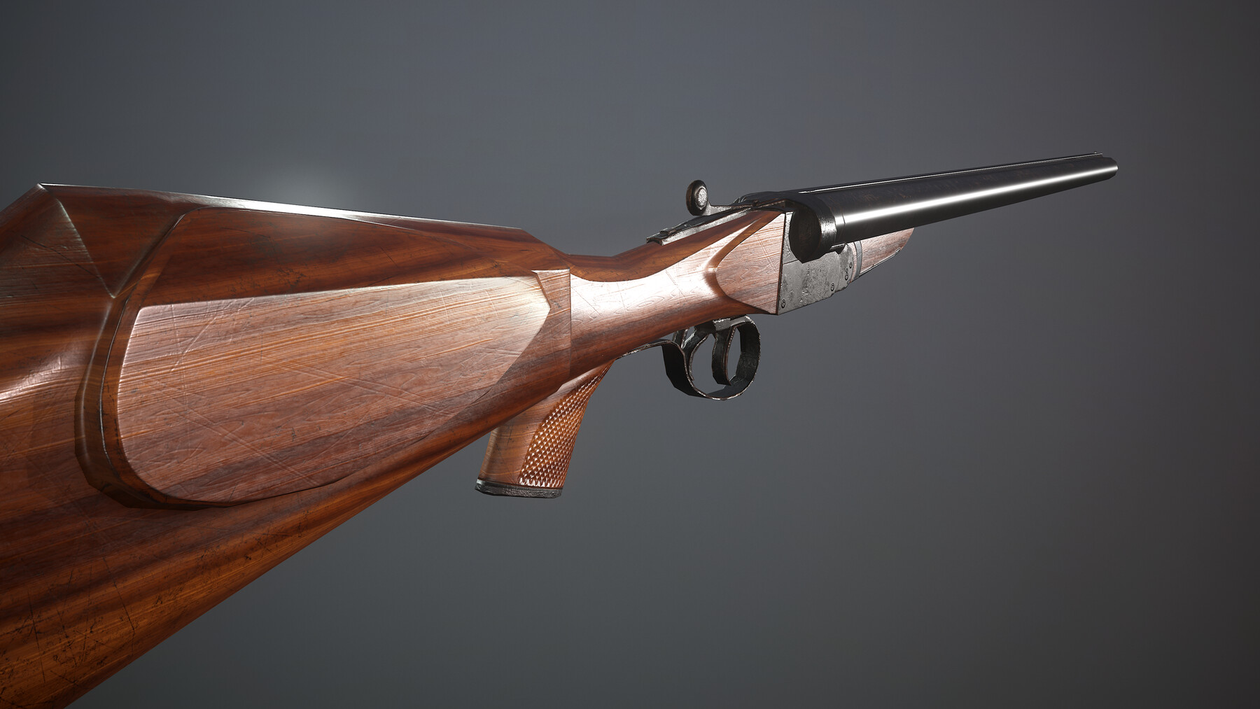 ArtStation - Double-barrel shotgun IZH-54 Low poly game model | Game Assets