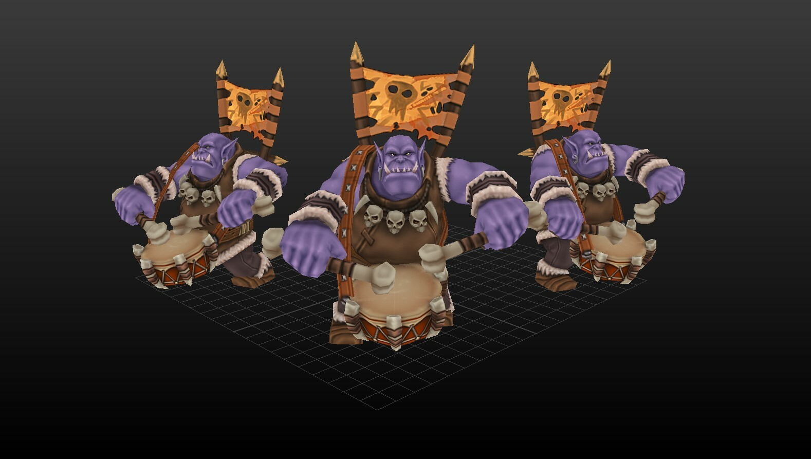 ArtStation - Orc drummer animated character | Game Assets