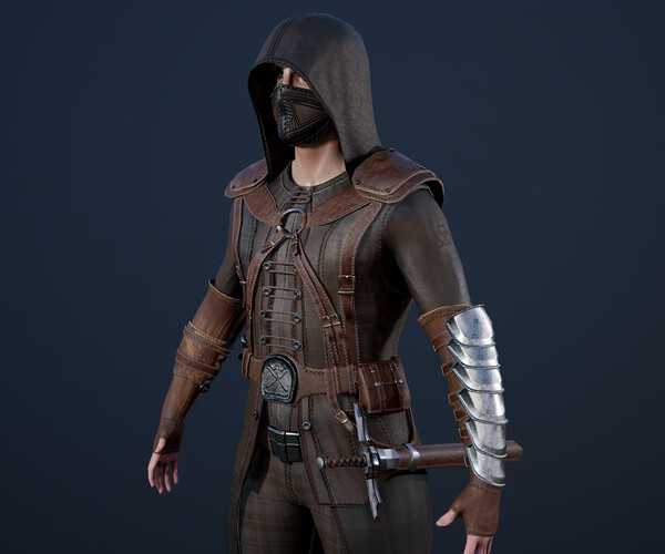 ArtStation - Assassin Secretive low poly game model | Game Assets