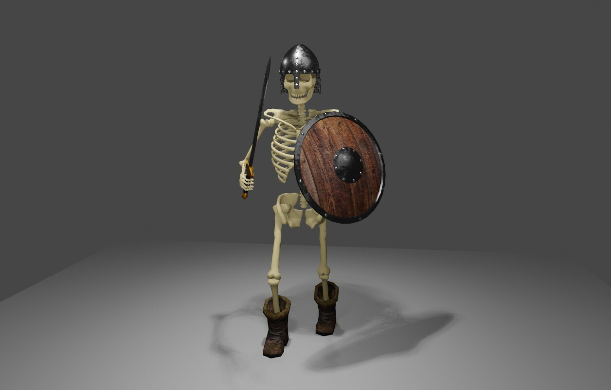 ArtStation - Skeleton Warrior Medieval - Animated 3D model | Game Assets