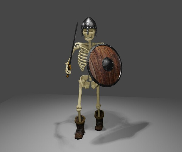 ArtStation - Skeleton Warrior Medieval - Animated 3D model | Game Assets