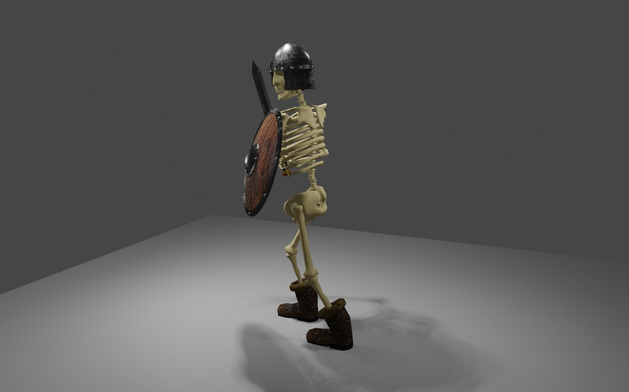 ArtStation - Skeleton Warrior Medieval - Animated 3D model | Game Assets