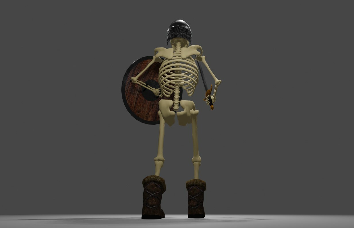 ArtStation - Skeleton Warrior Medieval - Animated 3D model | Game Assets