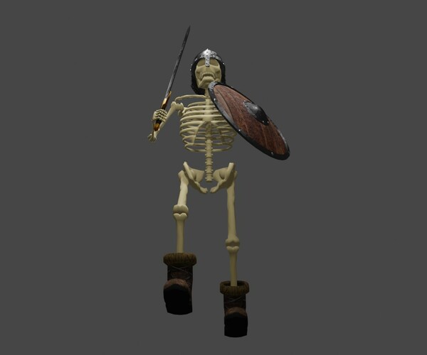 ArtStation - Skeleton Warrior Medieval - Animated 3D model | Game Assets