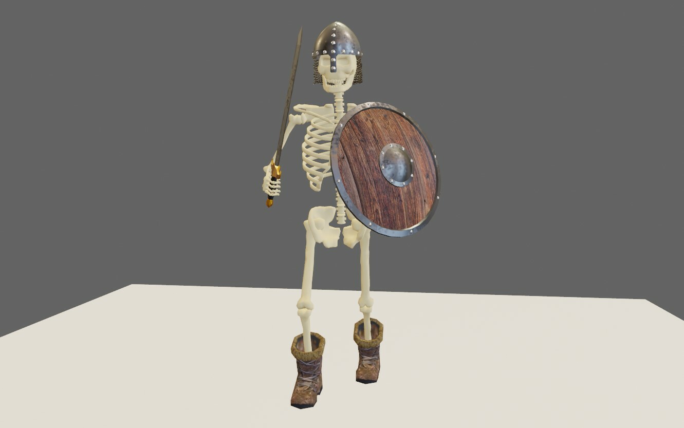 ArtStation - Skeleton Warrior Medieval - Animated 3D model | Game Assets