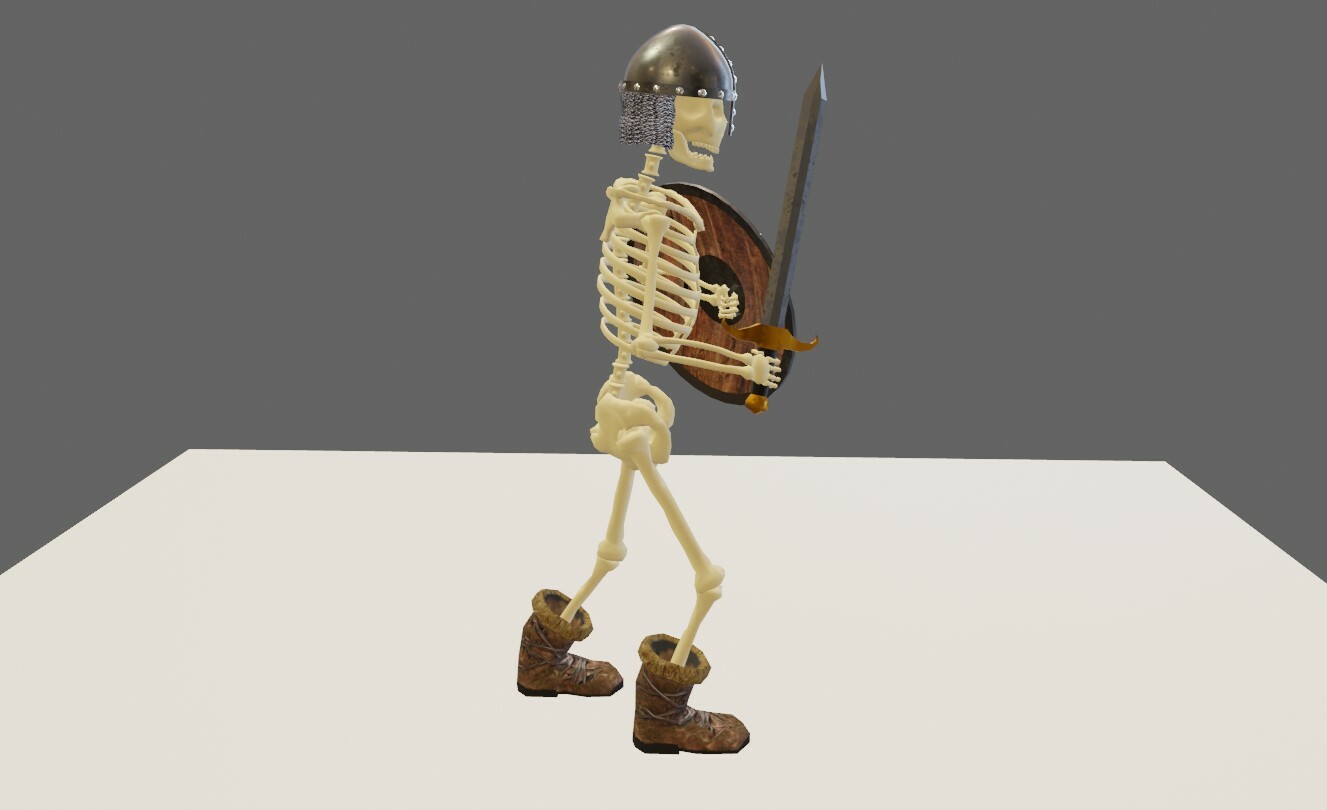 ArtStation - Skeleton Warrior Medieval - Animated 3D model | Game Assets