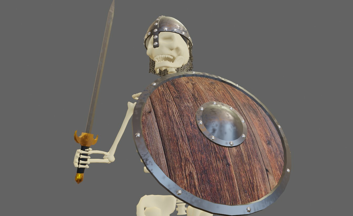 ArtStation - Skeleton Warrior Medieval - Animated 3D model | Game Assets