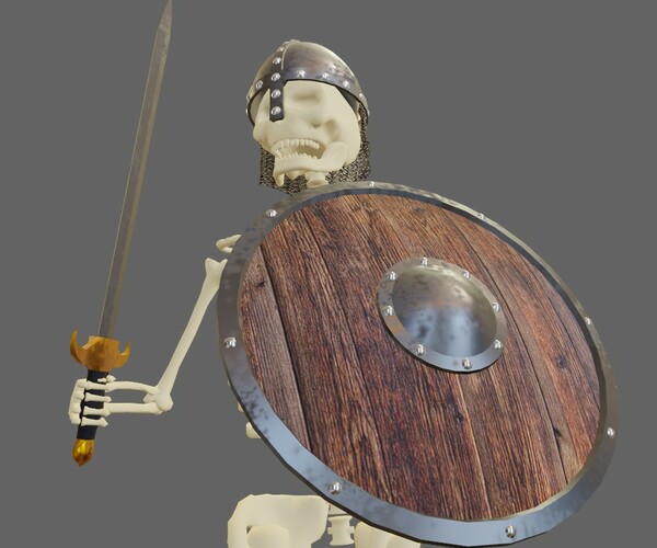 ArtStation - Skeleton Warrior Medieval - Animated 3D model | Game Assets