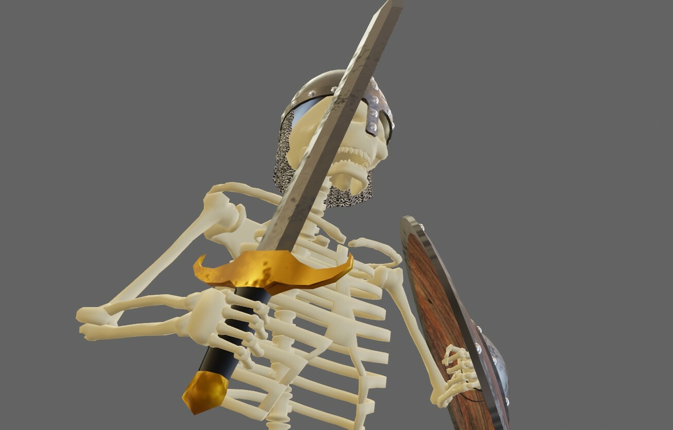 ArtStation - Skeleton Warrior Medieval - Animated 3D model | Game Assets