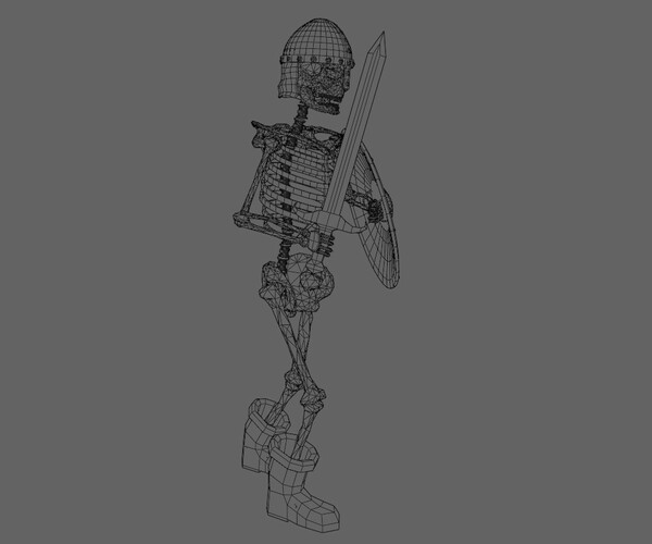 ArtStation - Skeleton Warrior Medieval - Animated 3D model | Game Assets
