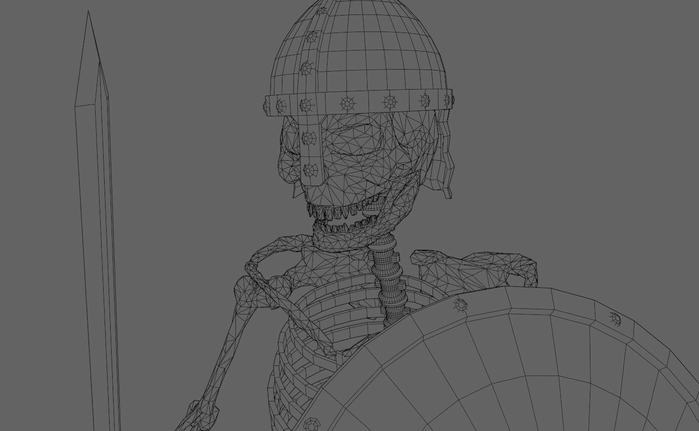 ArtStation - Skeleton Warrior Medieval - Animated 3D model | Game Assets