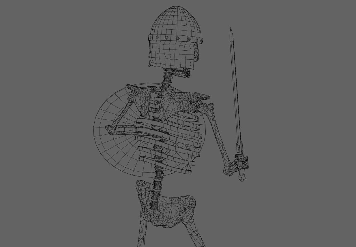 ArtStation - Skeleton Warrior Medieval - Animated 3D model | Game Assets