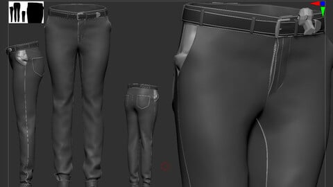 ArtStation - Stylized pants for women | Resources