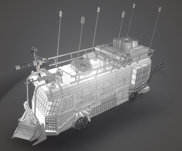 ArtStation - Apocalyptic Bus Vehicle | Game Assets