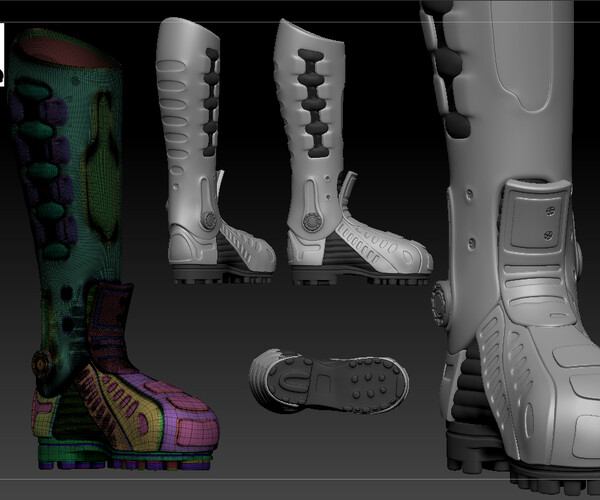 ArtStation - Stylized futuristic boot | Resources