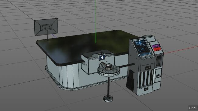 ArtStation - Sci fi table hard surface Low poly Low-poly 3D model ...