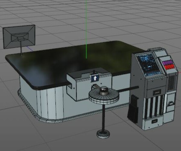 ArtStation - Sci fi table hard surface Low poly Low-poly 3D model ...