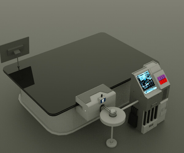 ArtStation - Sci fi table hard surface Low poly Low-poly 3D model ...