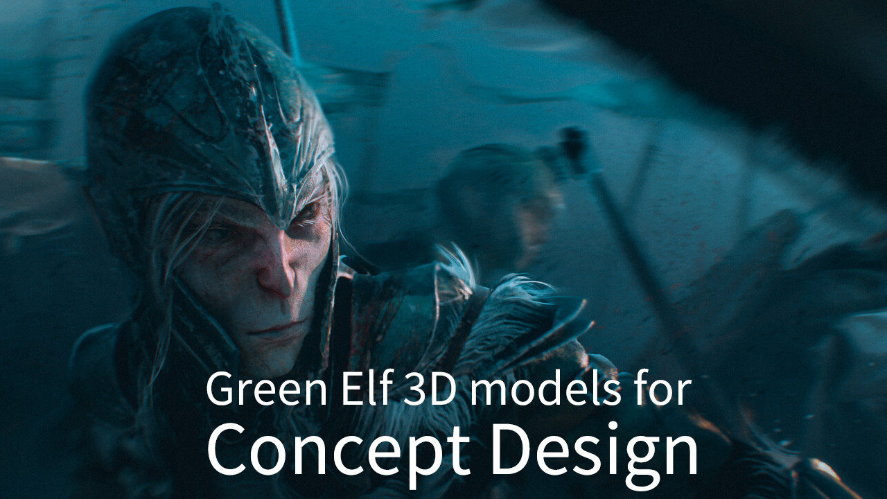 ArtStation - Green Elf 3D models for Concept Design | Game Assets