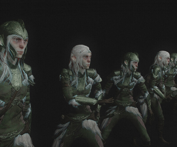 ArtStation - Green Elf 3D models for Concept Design | Game Assets