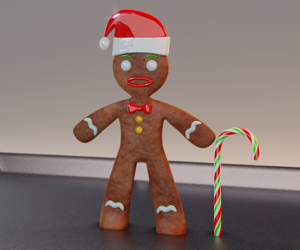 ArtStation - Lowpoly Gingerbread Man Rigged | Resources