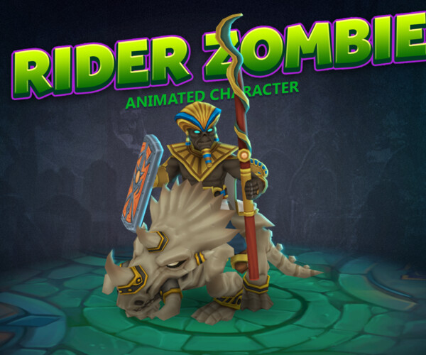 ArtStation - Rider zombie animated character | Game Assets