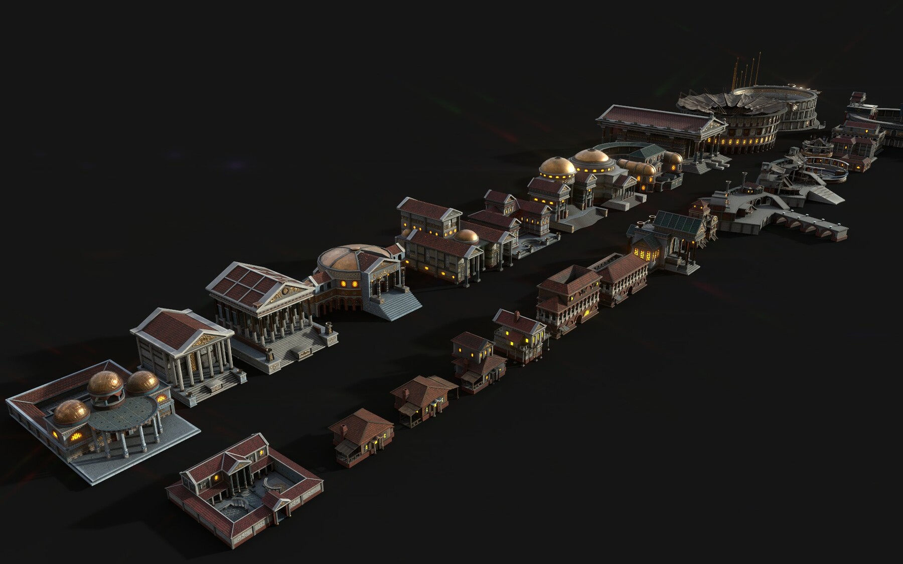ArtStation - Mega Roma Greek Ancient City Pack | Game Assets