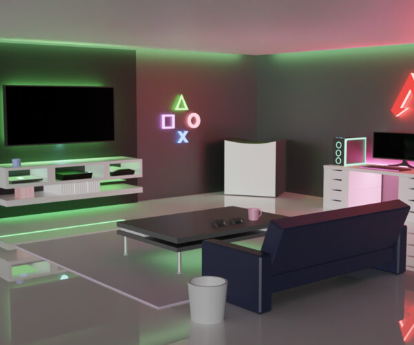 ArtStation - Gaming room | Resources