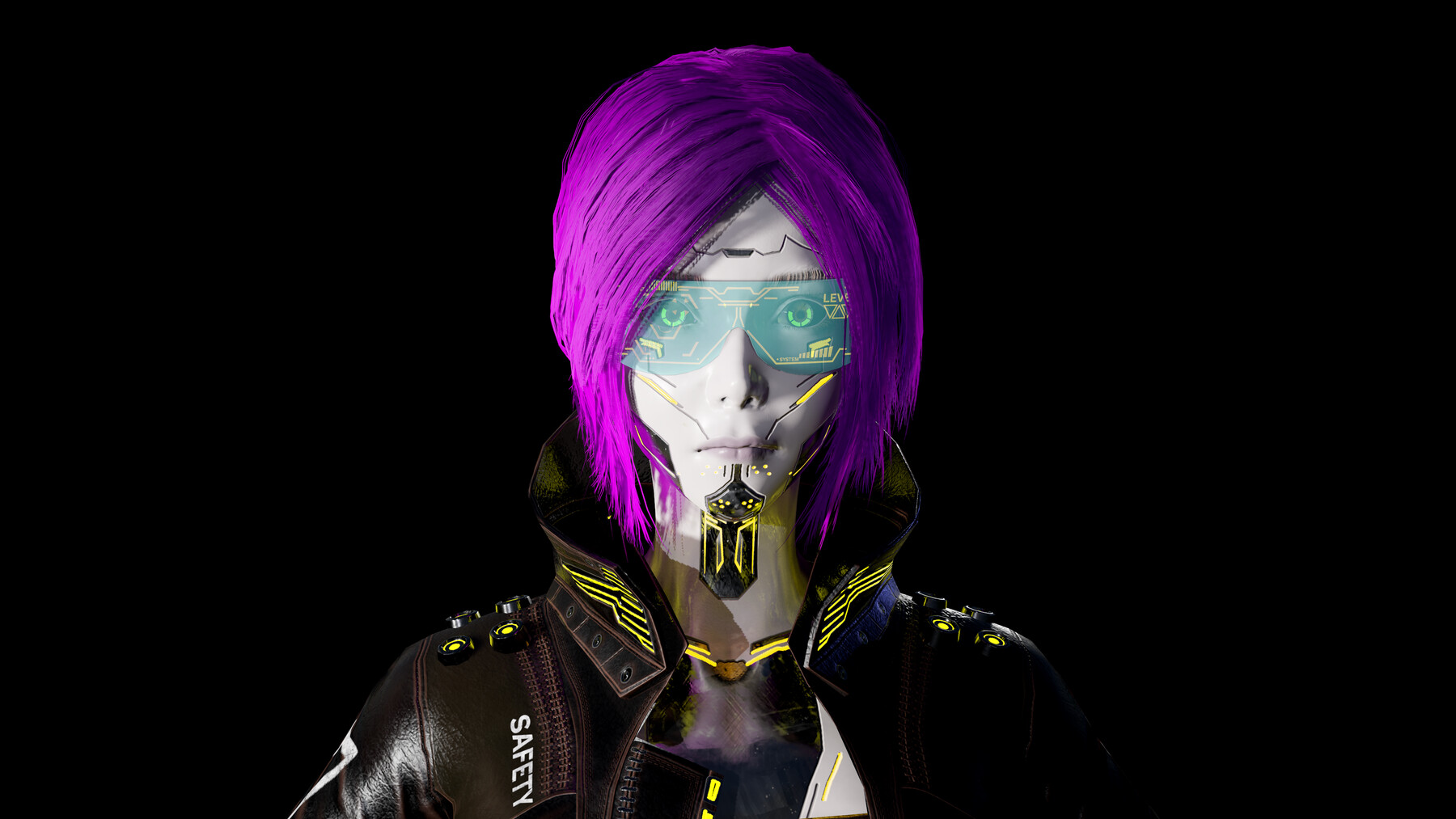 ArtStation - Cyberpunk Girl low pole game model | Game Assets