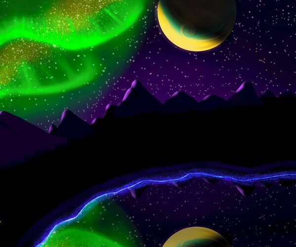 ArtStation - Night sky on an alien world | Artworks