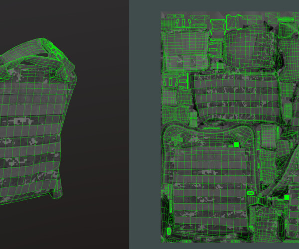ArtStation - Customizable Combat Vest | Game Assets