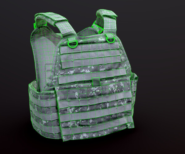 ArtStation - Customizable Combat Vest | Game Assets