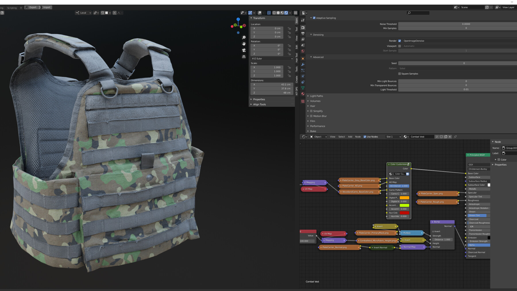 ArtStation - Customizable Combat Vest | Game Assets