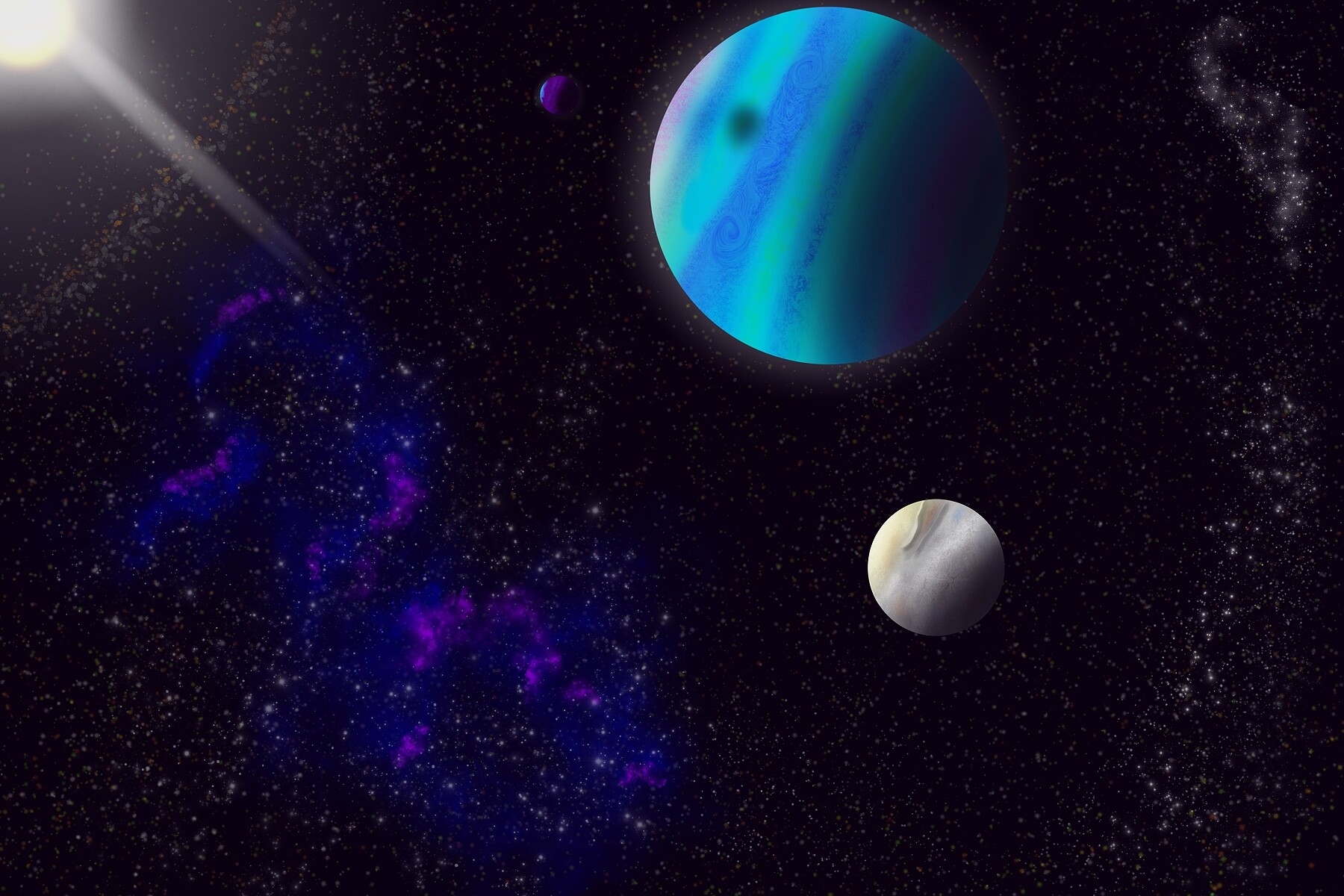 ArtStation - Small version of my alien solar system | Artworks