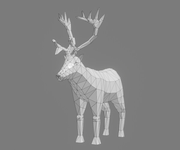 ArtStation - Low Poly Reindeer | Resources