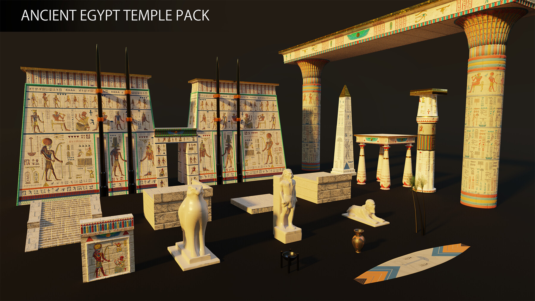 ArtStation - Ancient Egyptian Temple Pack | Game Assets