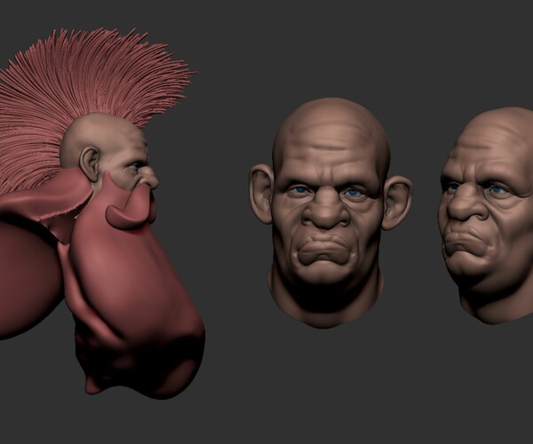 ArtStation - Dwarf Head basemesh | Resources