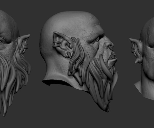 ArtStation - Orc Head basemesh | Resources