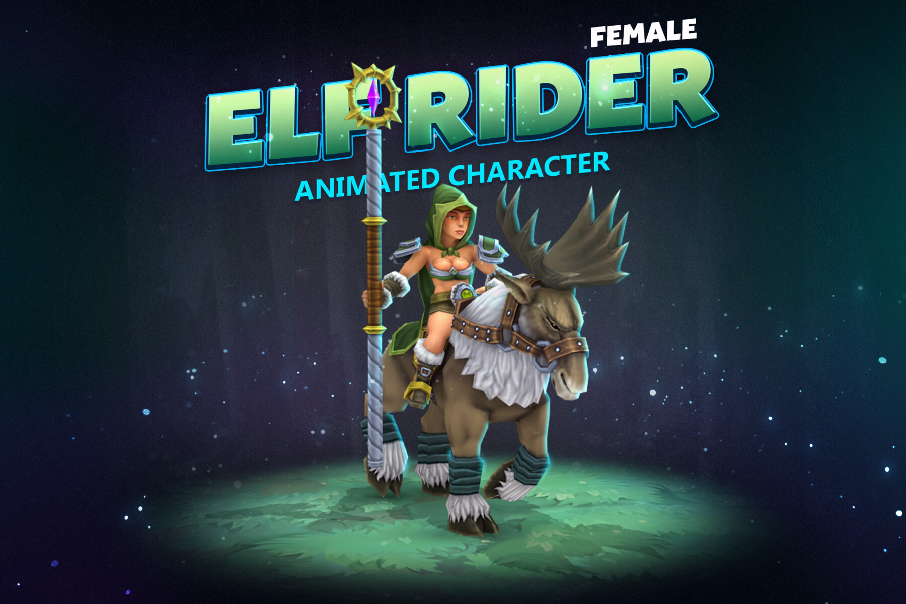 ArtStation - Elf rider female animated character | Game Assets
